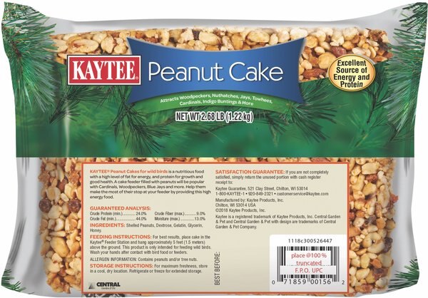 KAYTEE Peanut Cake Wild Bird Food, 1 count - Chewy.com
