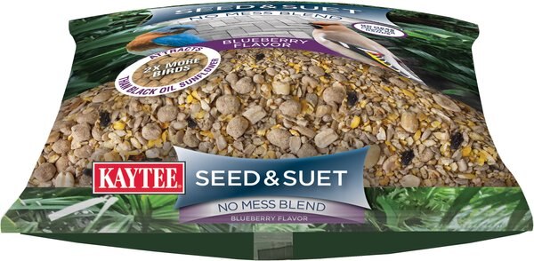 KAYTEE Seed & Suet No Mess Blend Blueberry Flavor Wild Bird Food, 10-lb ...