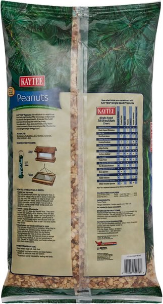 KAYTEE Shelled Peanuts Wild Bird Food, 10-lb bag - Chewy.com
