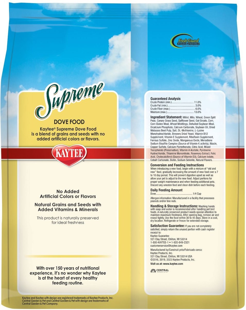 KAYTEE Supreme Dove Food, 5-lb bag - Chewy.com