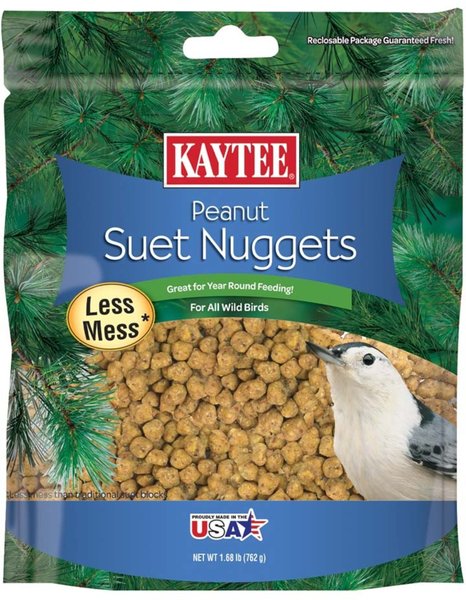 KAYTEE Wild Bird Peanut Suet Nuggets, 27-oz bag - Chewy.com