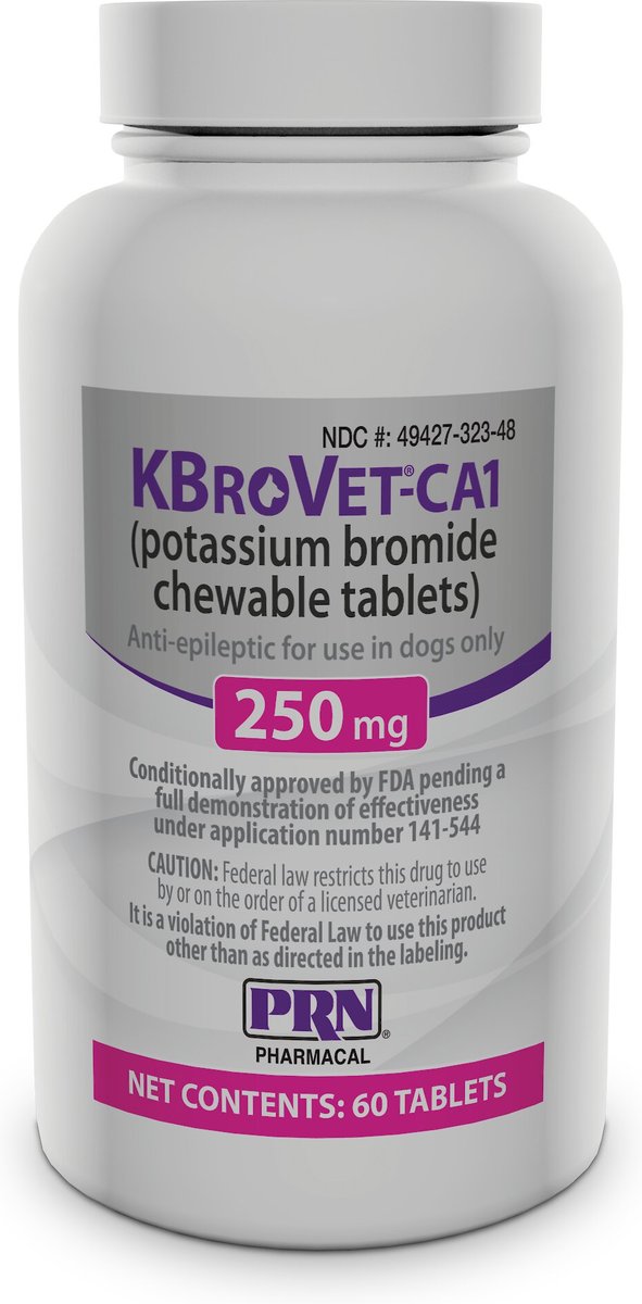 KBROVET-CA1 (potassium bromide) Chewable Tablets for Dogs, 250-mg ...