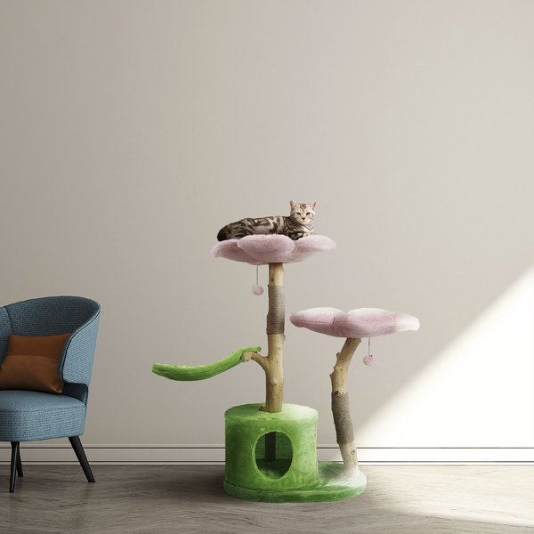 KBSPETS Floral 45-in Sisal Cat Tree, Cherry Blossom - Chewy.com