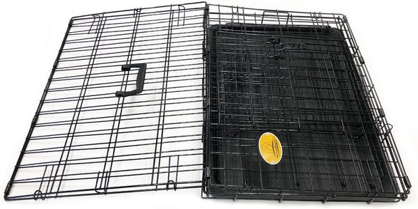KENNELMASTER Folding Dog Kennel Crate, Black, 36-in x 23-in x 26-in ...