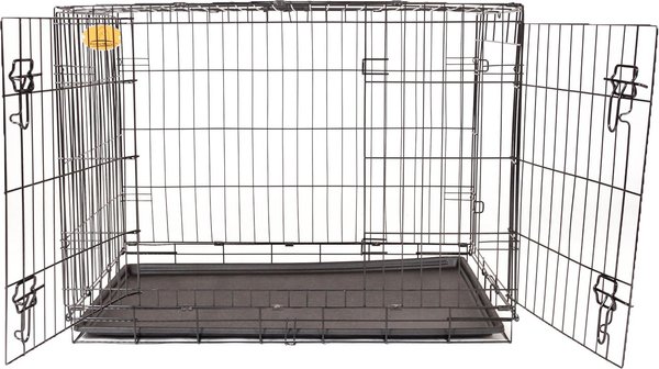 KENNELMASTER Folding Dog Kennel Crate, Black, 36-in x 23-in x 26-in ...