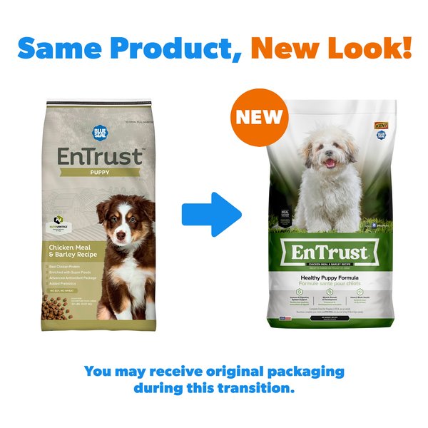 KENT / BLUE SEAL EnTrust Puppy Chicken Meal & Barley Recipe Dry Dog ...