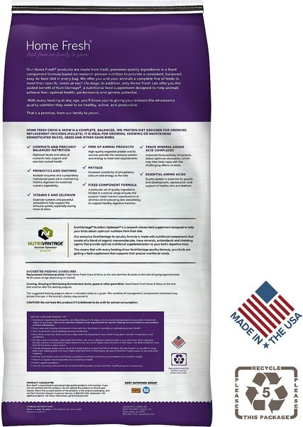 KENT / BLUE SEAL Home Fresh Grow & Show Crumbles Chicken Feed, 50-lb ...