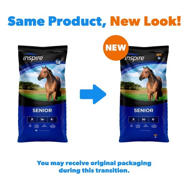 KENT / BLUE SEAL Inspire Senior 14/6 Pellets Horse Feed, 50-lb bag ...