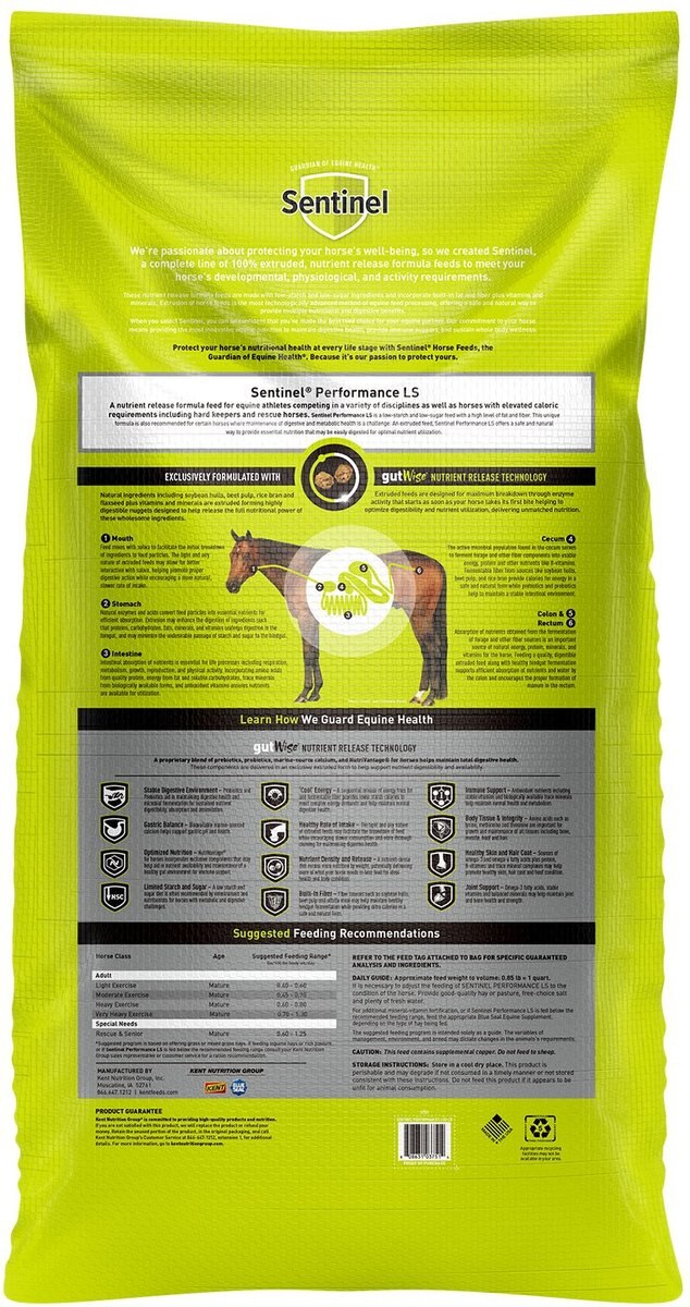 KENT / BLUE SEAL Sentinel Performance LS Low Sugar Low Starch High Fat ...