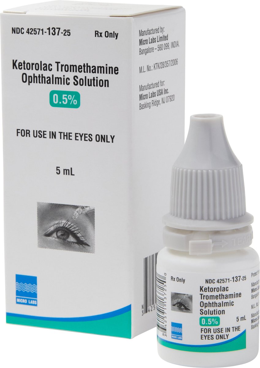 KETOROLAC Tromethamine (Generic) Ophthalmic Solution 0.5%, 5-mL bottle ...