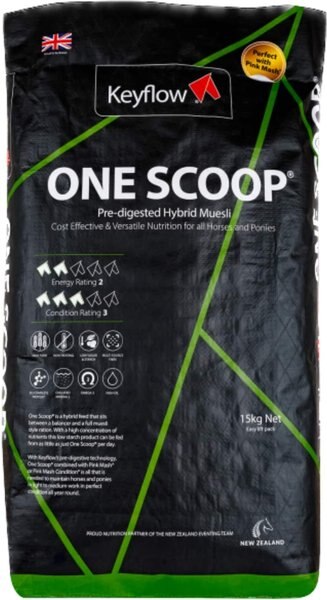 KEYFLOW USA One Scoop Pre-Digested Hybrid Muesli Horse Feed, 33-lb bag ...