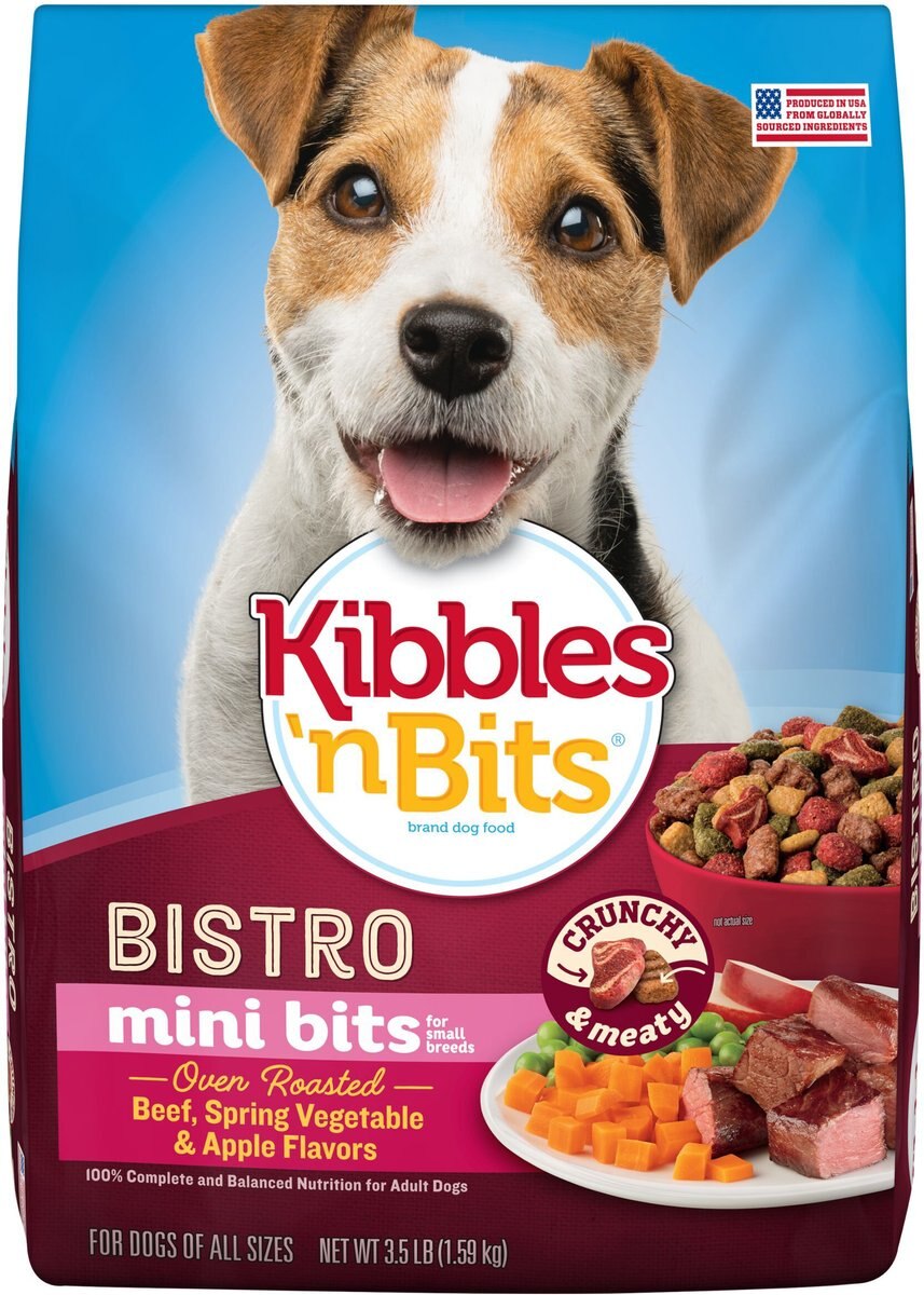 KIBBLES 'N BITS Bistro Mini Bits Beef, Vegetable & Apple Small Breed ...