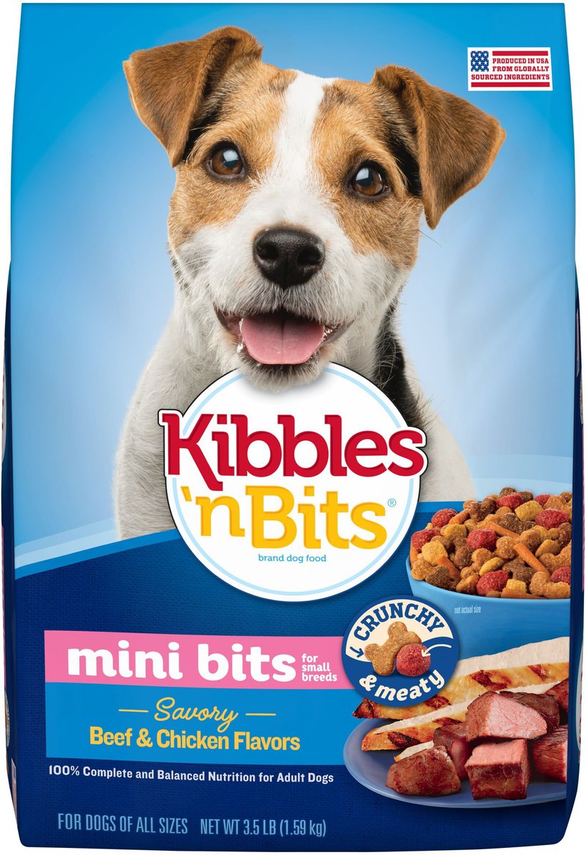 KIBBLES 'N BITS Mini Bits Savory Beef & Chicken Flavors Small Breed Dry ...