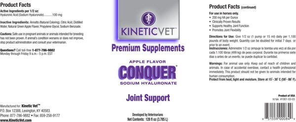 KINETICVET Conquer Liquid Horse Supplement, 128-fl oz bottle - Chewy.com