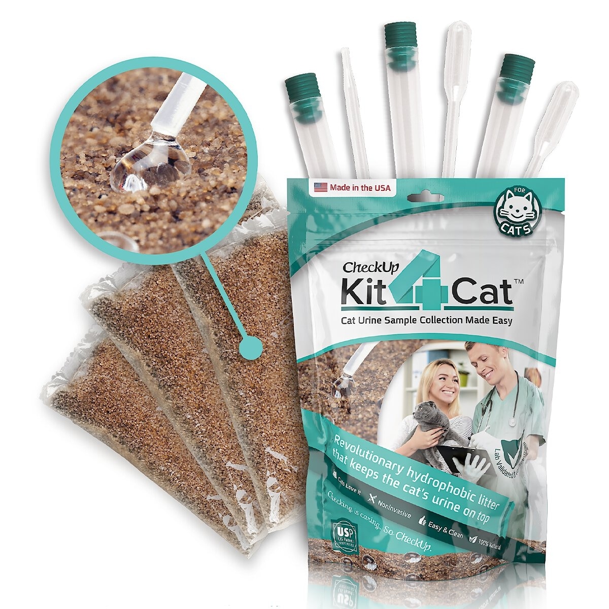 KIT4CAT Cat Urine Sample Collection Kit Urine Testing for Cats, 2-lb ...