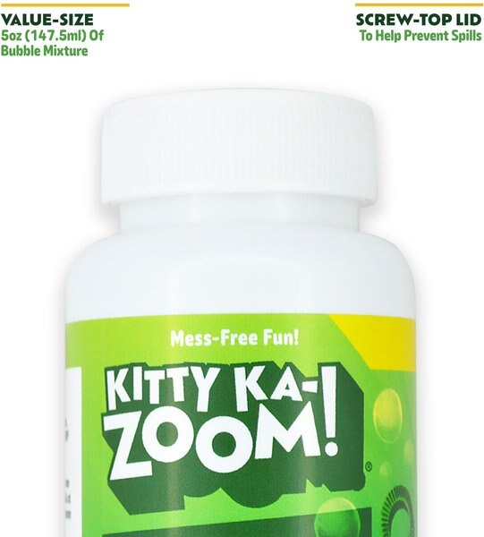 KITTY KA-ZOOM Bubbles with Built-In Wand Catnip Liquid, 5-fl oz bottle - Chewy.com