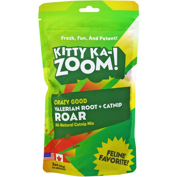 KITTY KA-ZOOM Valerian Root Roar Catnip, 2-oz bag - Chewy.com