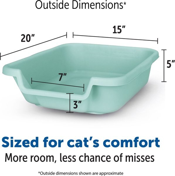 KITTYGOHERE Senior Cat Litter Box, Green, Small - Chewy.com