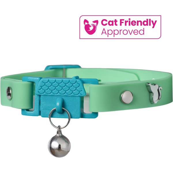 SAFE CAT Glow In The Dark Adjustable Breakaway Cat Collar, Lime Skulls ...