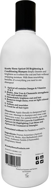 KNOTTY HORSE Apricot Oil Brightening Horse Shampoo, 36-fl oz bottle - Chewy.com