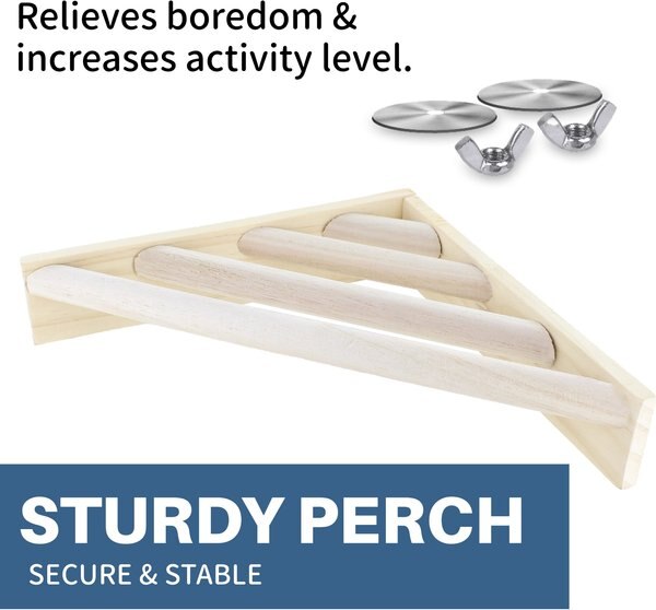 KNUTI Bird Cage Corner Perch Ladder Platform - Chewy.com