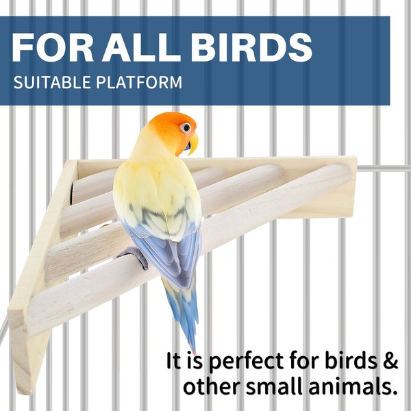 KNUTI Bird Cage Corner Perch Ladder Platform - Chewy.com