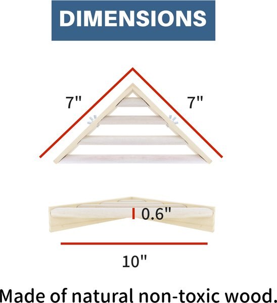KNUTI Bird Cage Corner Perch Ladder Platform - Chewy.com
