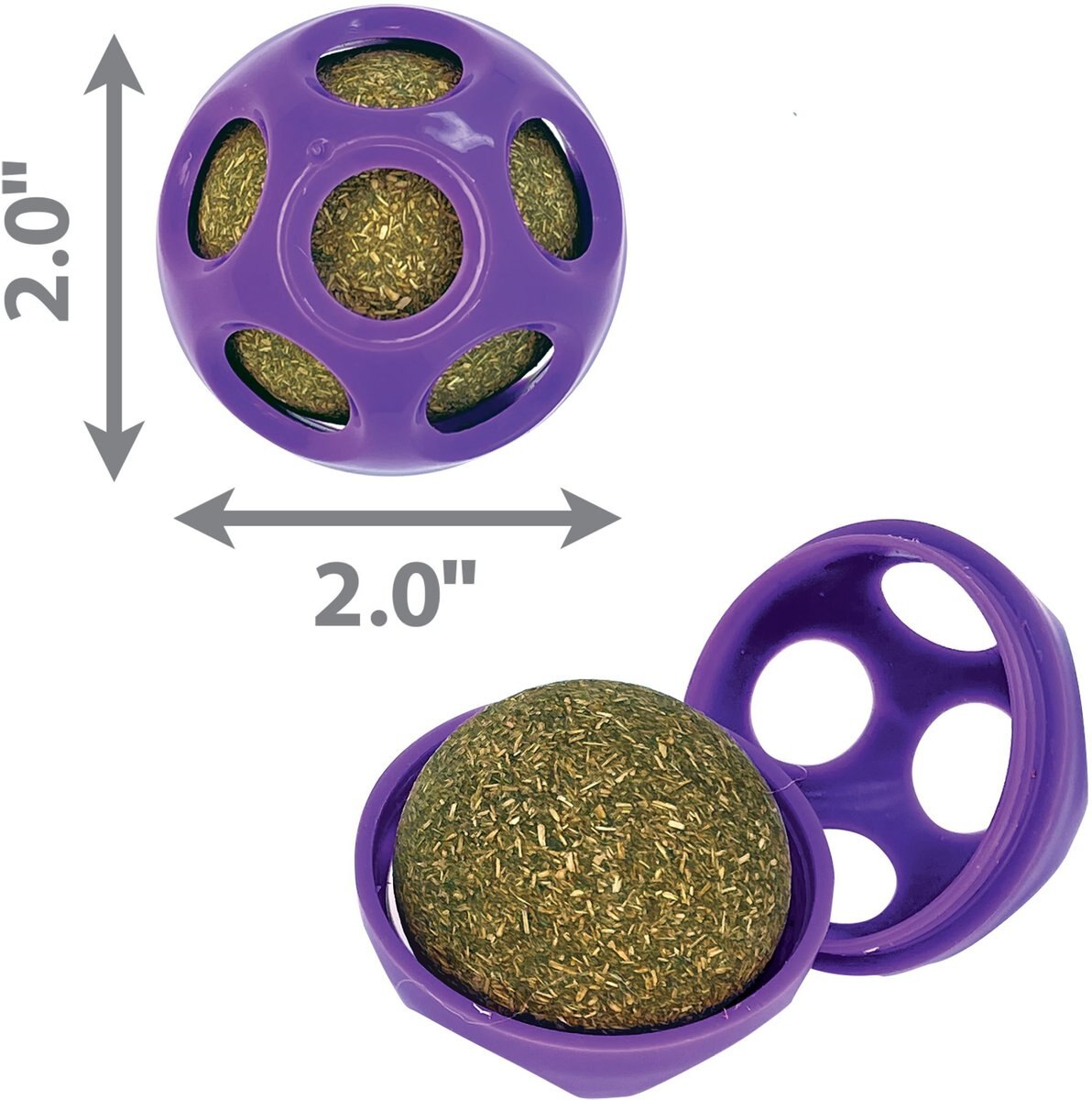 KONG Blissy Mesh Ball Cat Toy with Catnip, Purple - Chewy.com