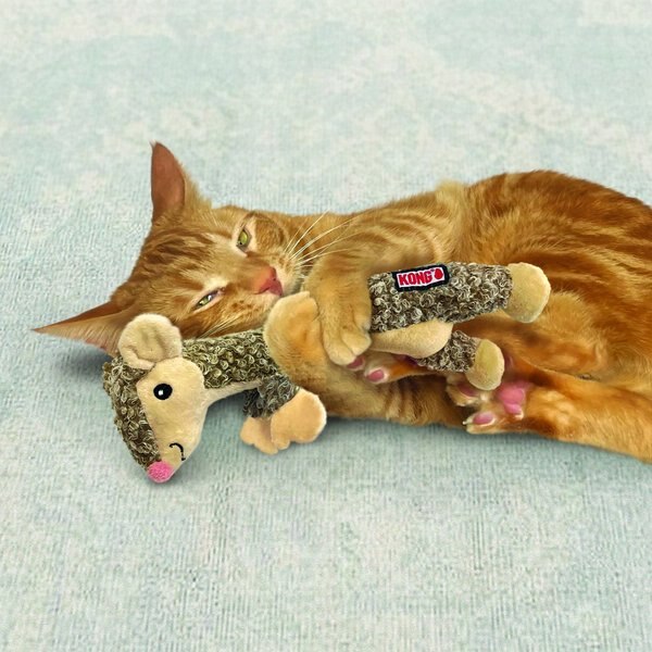 KONG Cat Luvs Mouse Plush Cat Toy with Catnip, Tan - Chewy.com