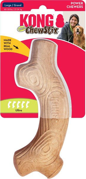 KONG ChewStix Ultra Stick Dog Chew Toy, Brown, Large - Chewy.com