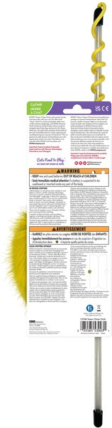 KONG Chirpz Chick Cat Teasers Wands Toy with Catnip, Yellow - Chewy.com