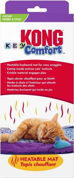 KONG Comfort Key Play Mat Plush Cat Toy with Catnip, Purple - Chewy.com