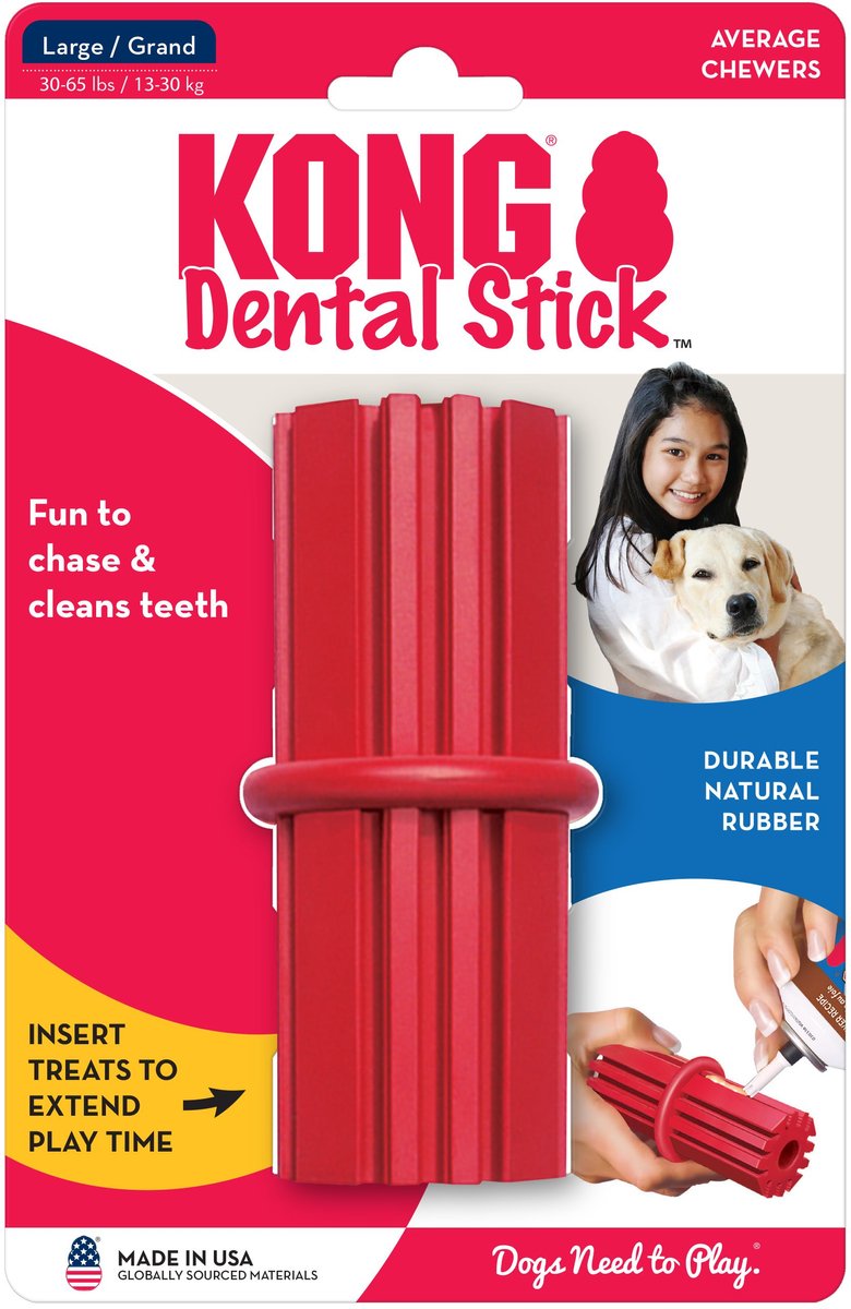 KONG Dental Stick Dog Toy, Large - Chewy.com