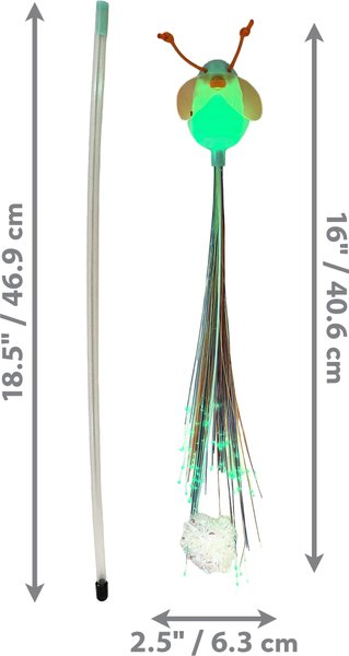 KONG Glow Firefly Cat Teasers Wands Toy with Catnip, Teal - Chewy.com