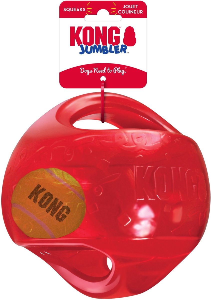 KONG Jumbler Ball Dog Toy, Color Varies, Large/X-Large - Chewy.com