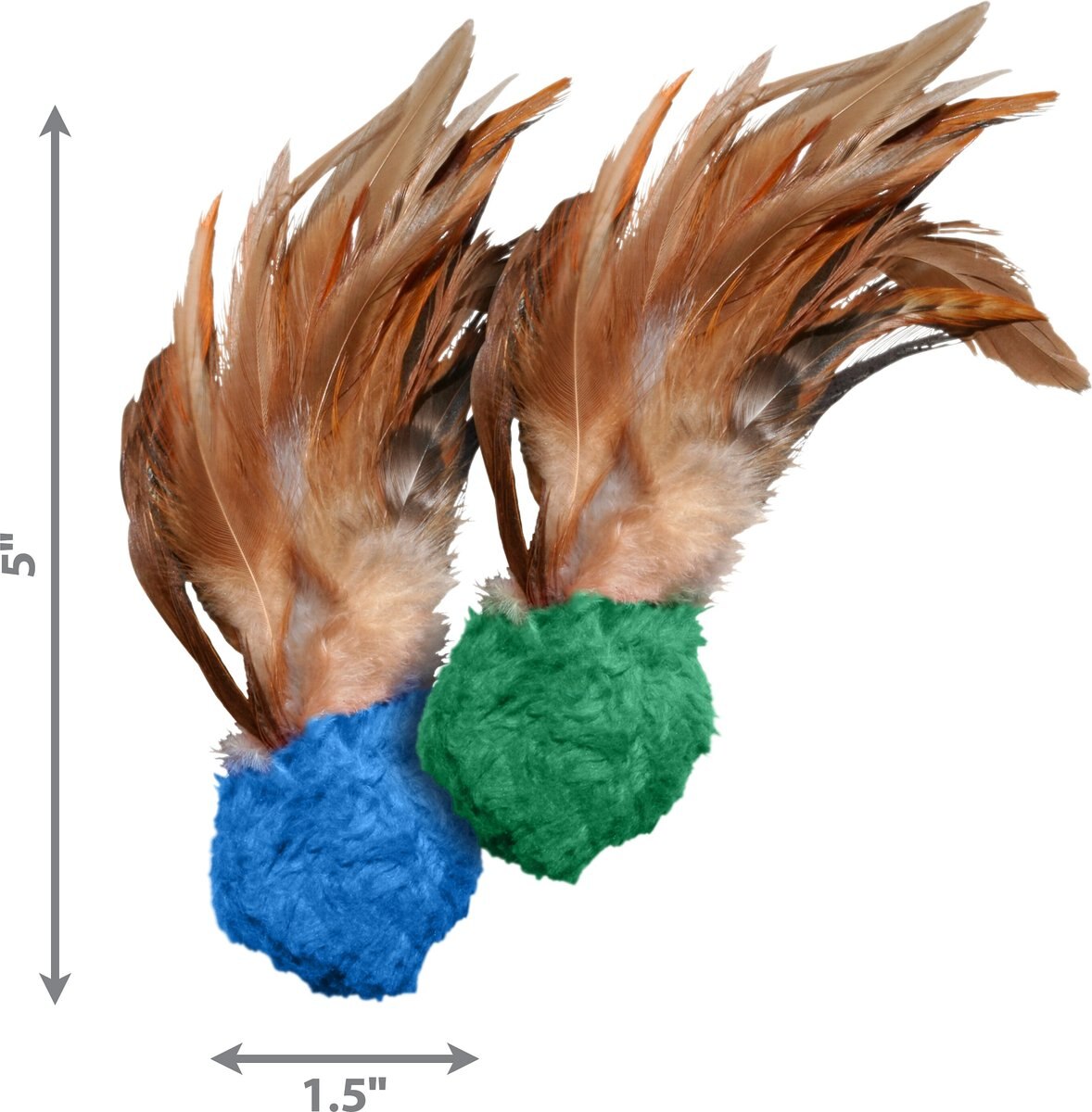 KONG Naturals Crinkle Ball with Feathers Cat Toy, Color Varies - Chewy.com