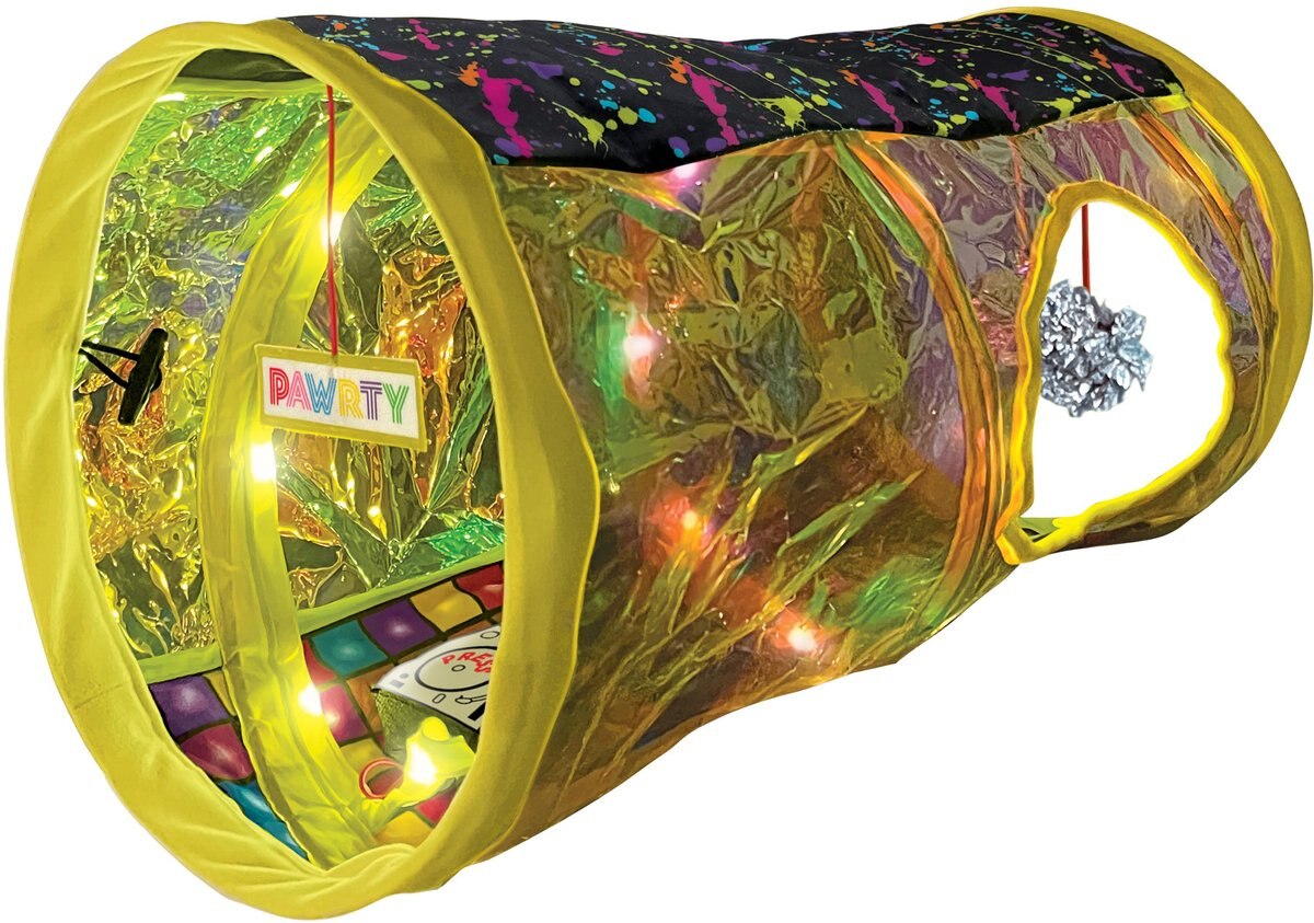 KONG Play Spaces Rave Cave Cat Tunnels with Catnip Toy, Multicolor ...