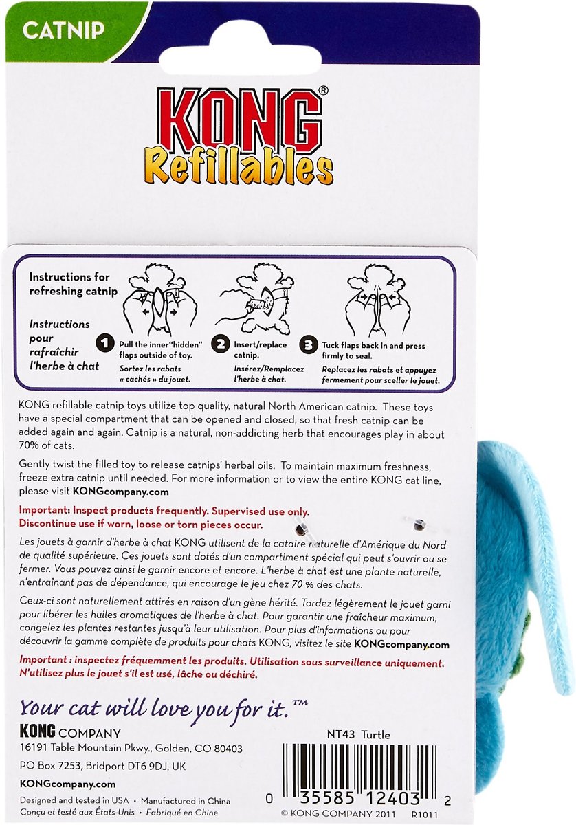 KONG Refillable Turtle Catnip Cat Toy - Chewy.com