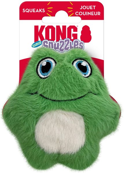 KONG Snuzzles Mini Frog Squeaky Dog Plush Toy, Green, X-Small - Chewy.com