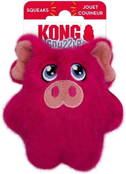 KONG Snuzzles Mini Pig Squeaky Dog Plush Toy, Pink, X-Small - Chewy.com