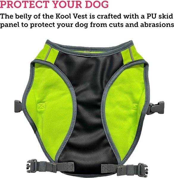 KONG SPORT Kool Polyster Dog Safety Vest, Neon Yellow, Large - Chewy.com