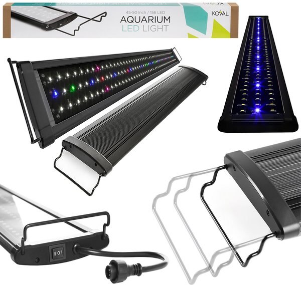 KOVAL LED Aquarium Light, 45 - 50 in, 156 LED - Chewy.com