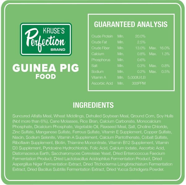 KRUSE'S PERFECTION BRAND Guinea Pig Food, 4-lb bag - Chewy.com