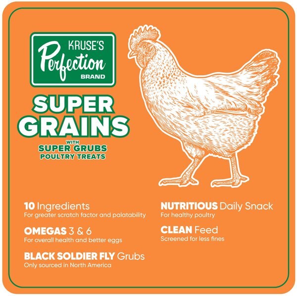 KRUSE'S PERFECTION BRAND Super Grains with Grubs Chicken Treats, 40-lb ...