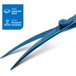 LAAZAR Curved Dog Grooming Shears with Finger Rest & Case, 7.5-in, Blue ...