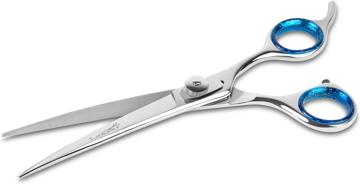 LAAZAR Pro Shear Curved Dog Grooming Scissors, 8-in - Chewy.com