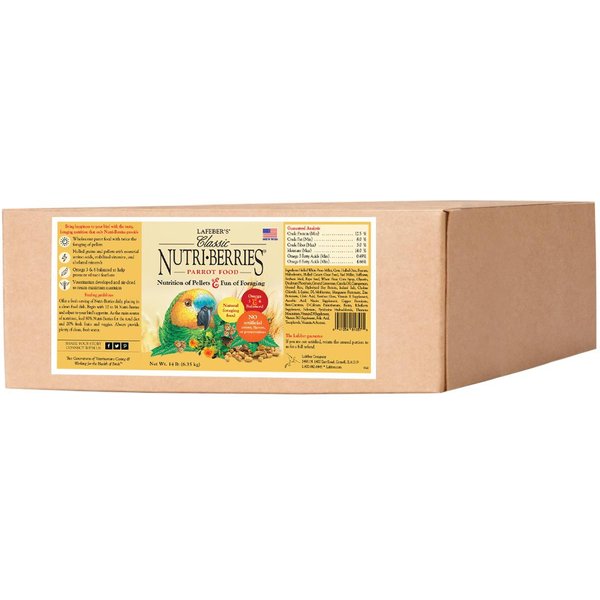 LAFEBER Tropical Fruit Nutri-Berries Parrot Food, 14-lb tub - Chewy.com