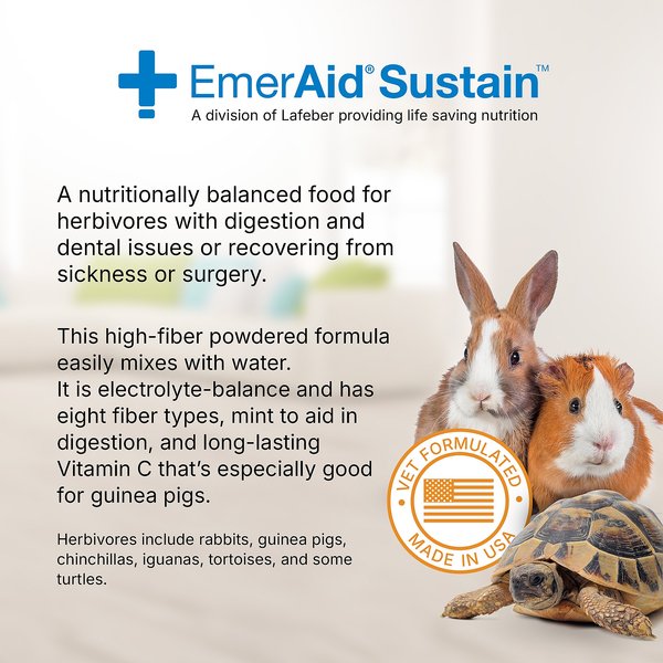 LAFEBER EmerAid Sustain Herbivore Mint Recovery Food, 100-gram bag ...