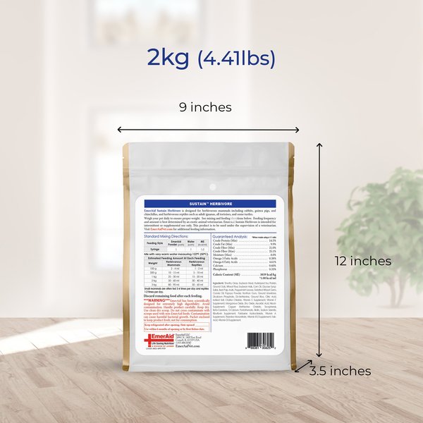 LAFEBER EmerAid Sustain Herbivore Mint Recovery Food, 2000-gram bag ...