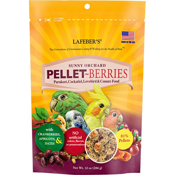 LAFEBER Sunny Orchard Nutri-Berries Cockatiel & Parakeet Bird Food, 10 ...